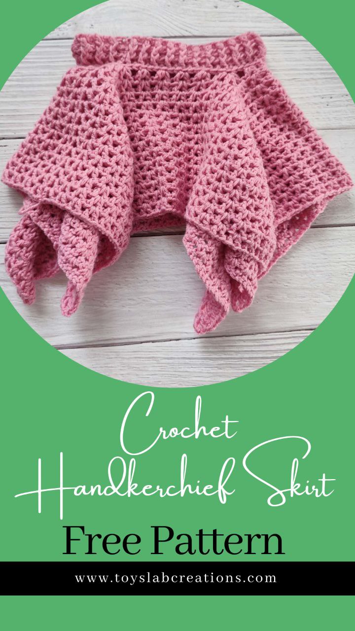EASY CROCHET HANDKERCHIEF SKIRT | FREE PATTERN | toyslab creations