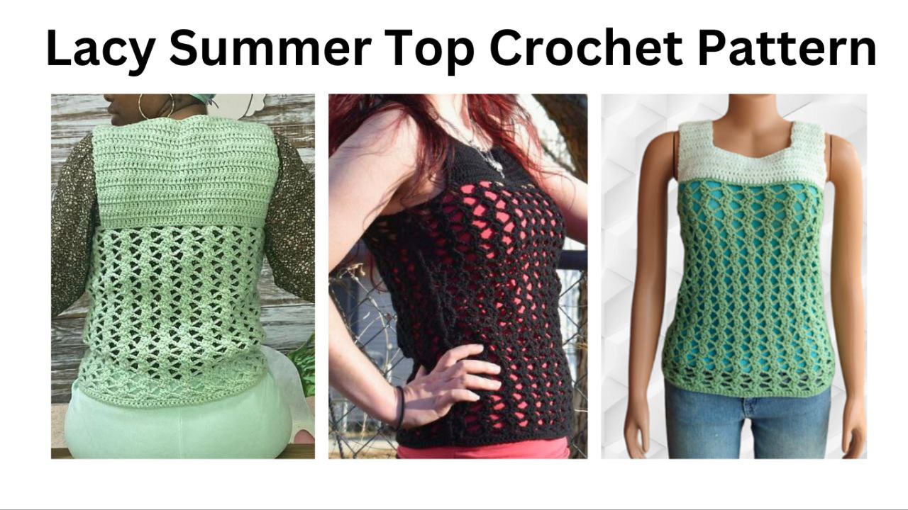 CROCHET LACY SUMMER TOP | FREE PATTERN - Toyslab creations